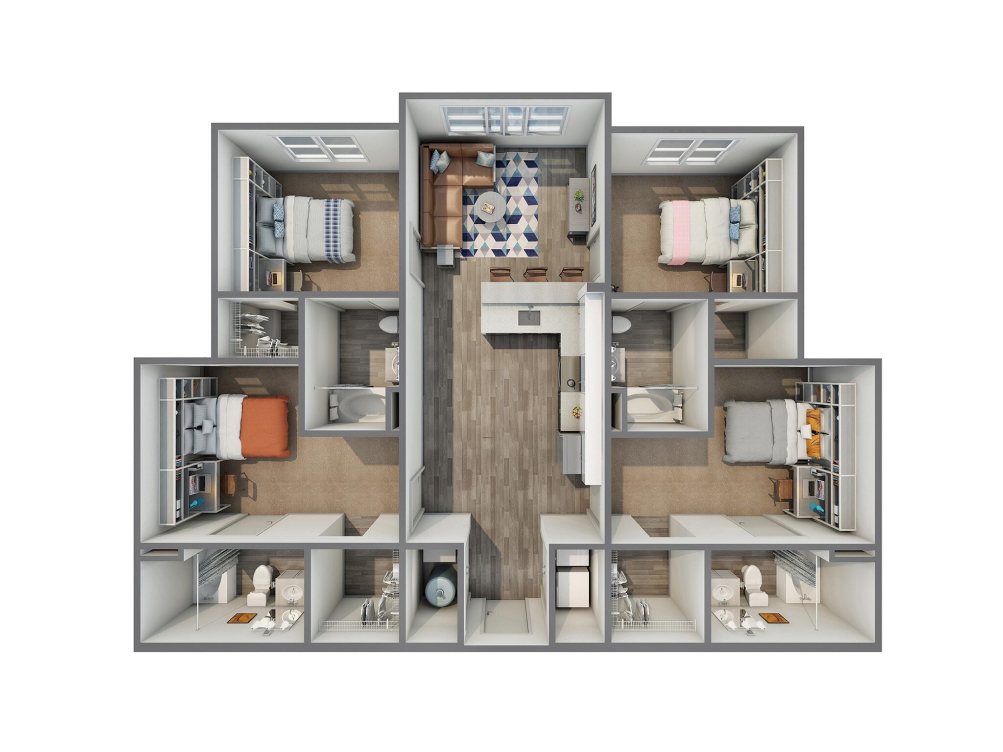 Floor Plans | Off-Campus Housing for UNCC Students | RUSH
