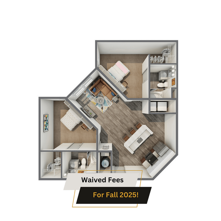 Floor Plans | Off-Campus Housing for UNCC Students | RUSH