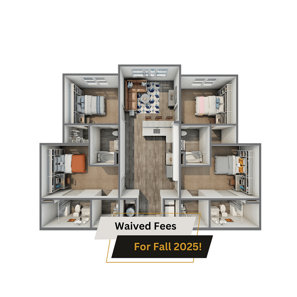 Floor Plans | Off-Campus Housing for UNCC Students | RUSH